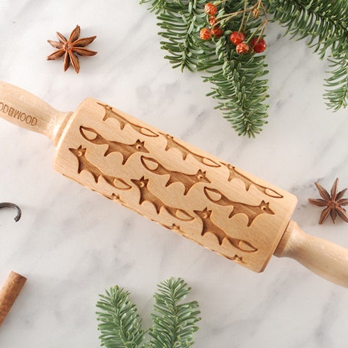 FOX MINI Embossing Rolling Pin for Cookies Embossed - Etsy