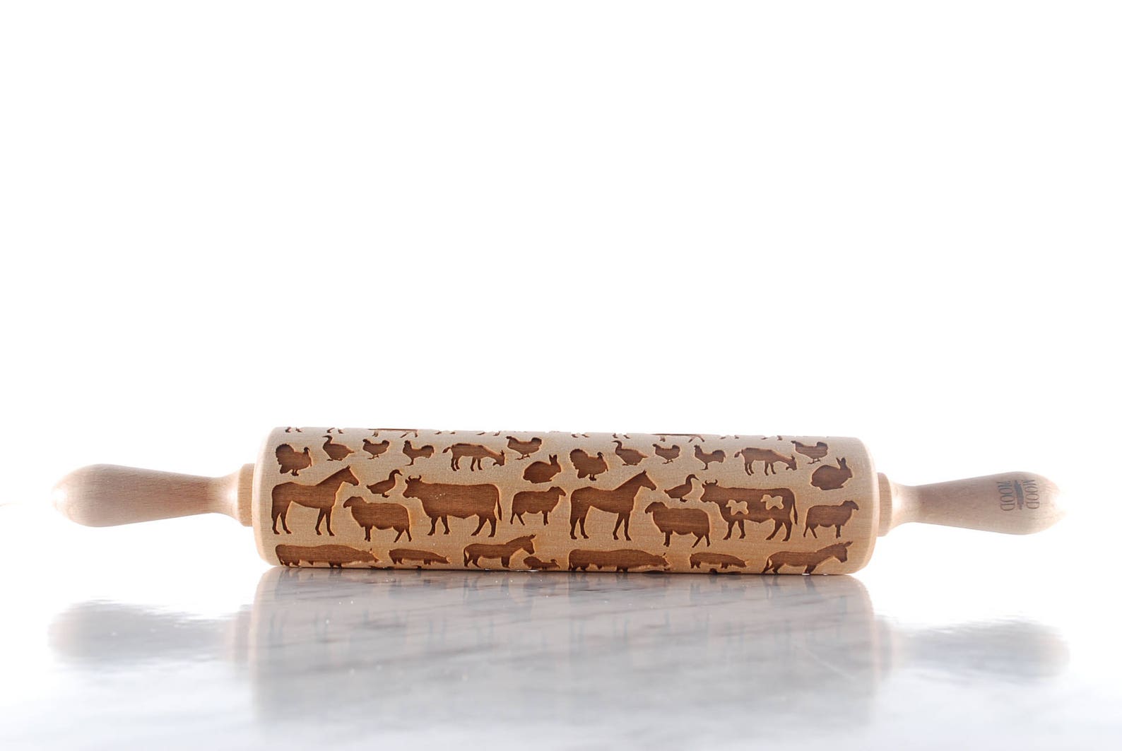 FARM ANIMALS Engraved Rolling Pin for Cookies Perfect Gift - Etsy