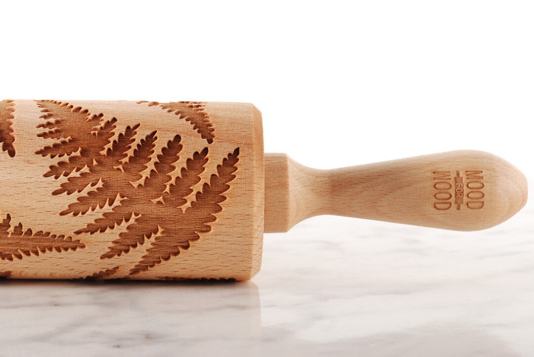 FERN - Embossed, Engraved Rolling Pin for Cookies - Perfect Gift Idea ...
