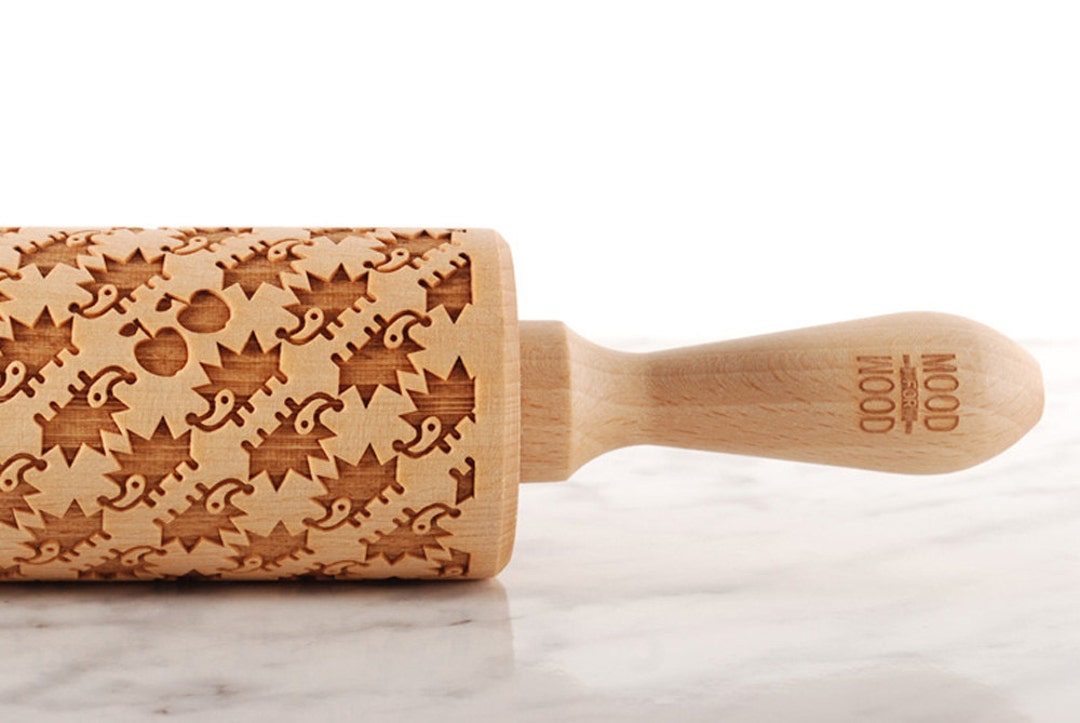 HEDGEHOG - Embossed, Engraved Rolling Pin for Cookies - Perfect Gift ...