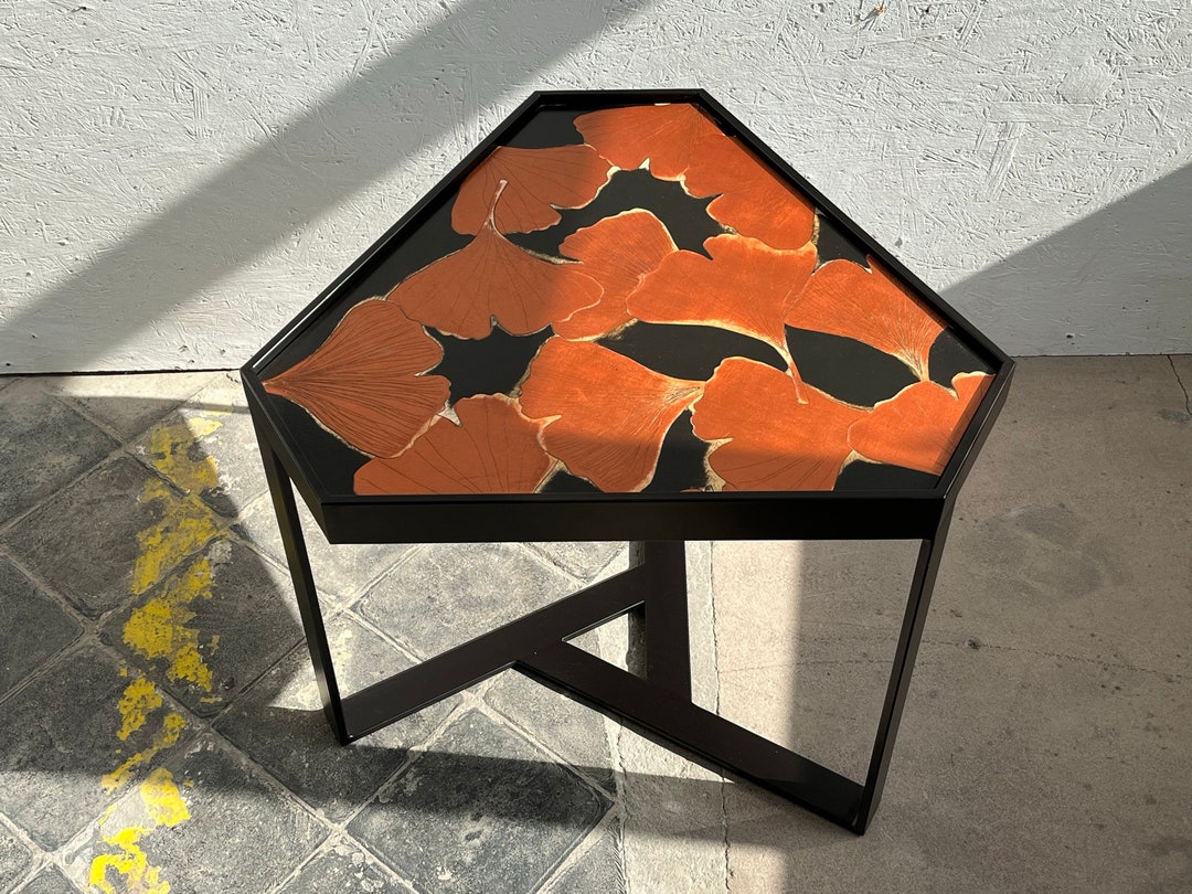 GINKO copper Artisan Occasional Table, Mosaic Coffee Table, Hand ...