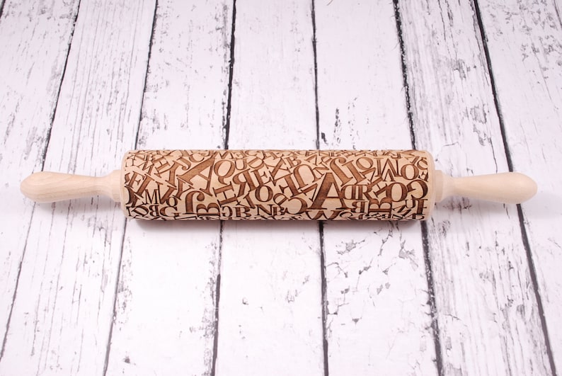 CRAZY WORDS Embossing Rolling Pin for Cookies Embossed - Etsy