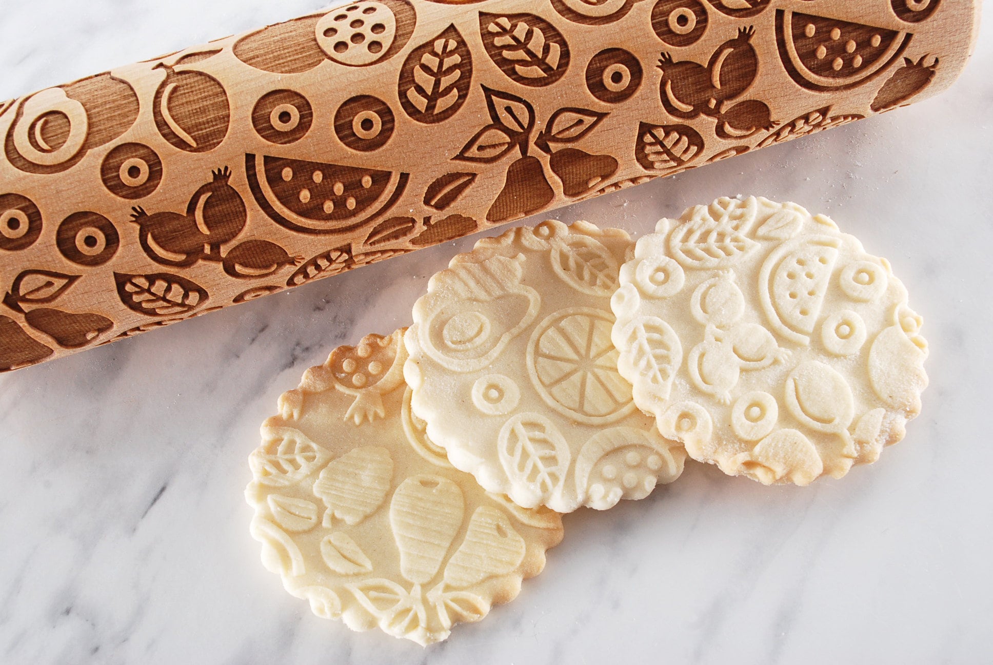 FRUITS rodillo en relieve para galletas galletas en | Etsy
