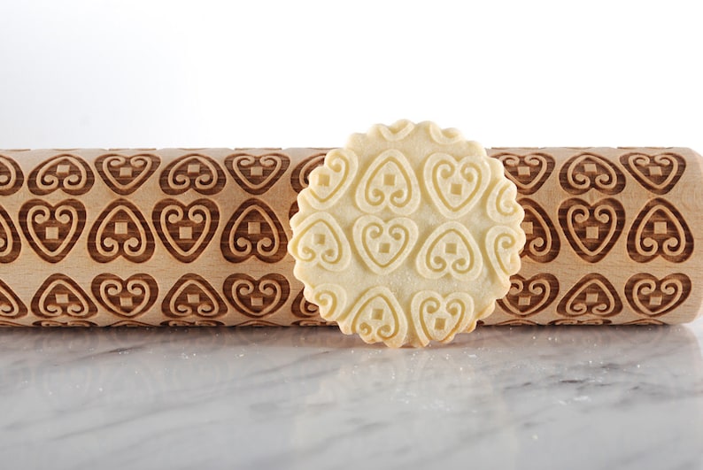 LICITAR croatian Heart Embossing Rolling Pin for Cookies - Etsy
