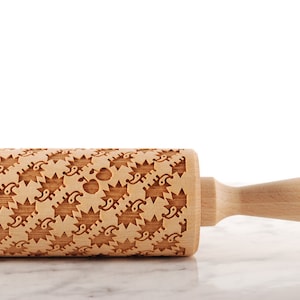 HEDGEHOG - Embossed, Engraved Rolling Pin for Cookies - Perfect Gift ...