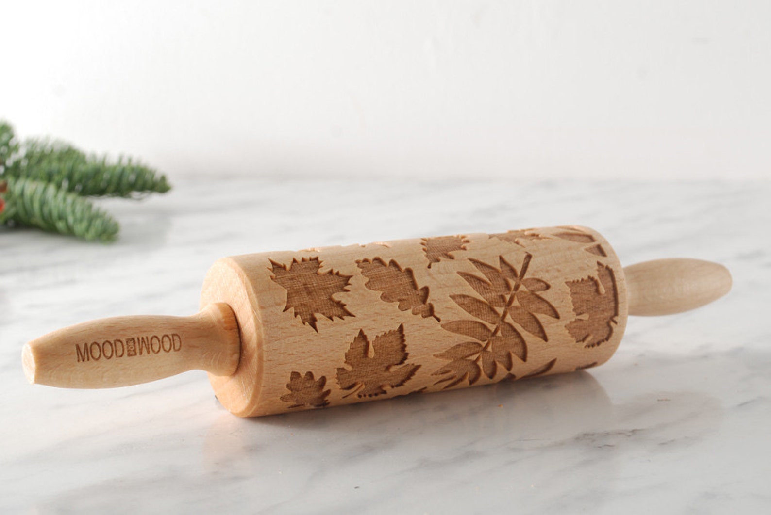 AUTUMN LEAVES MINI Embossed Engraved Rolling Pin for - Etsy