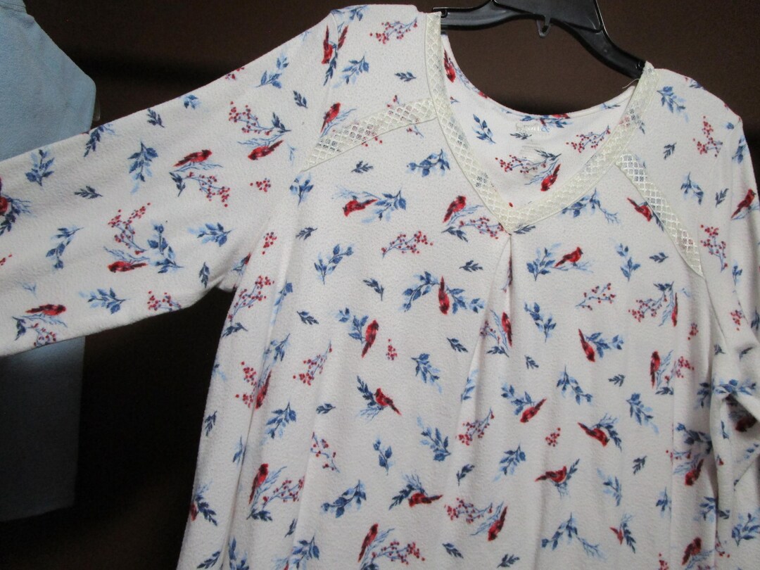 Croft & Barrow Nightgown Size L Cardinal Print - Etsy