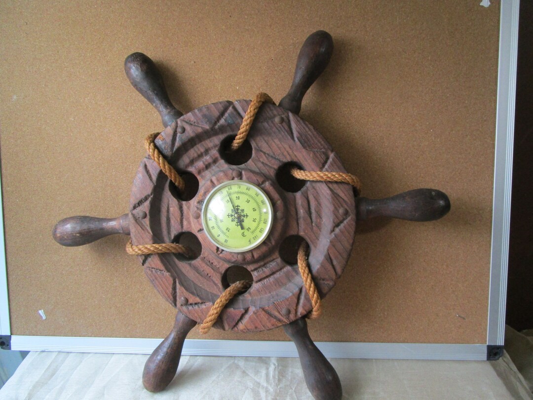 Vintage Wooden Nautical Boat Wheel – Maritime Beach Home Decor - Etsy