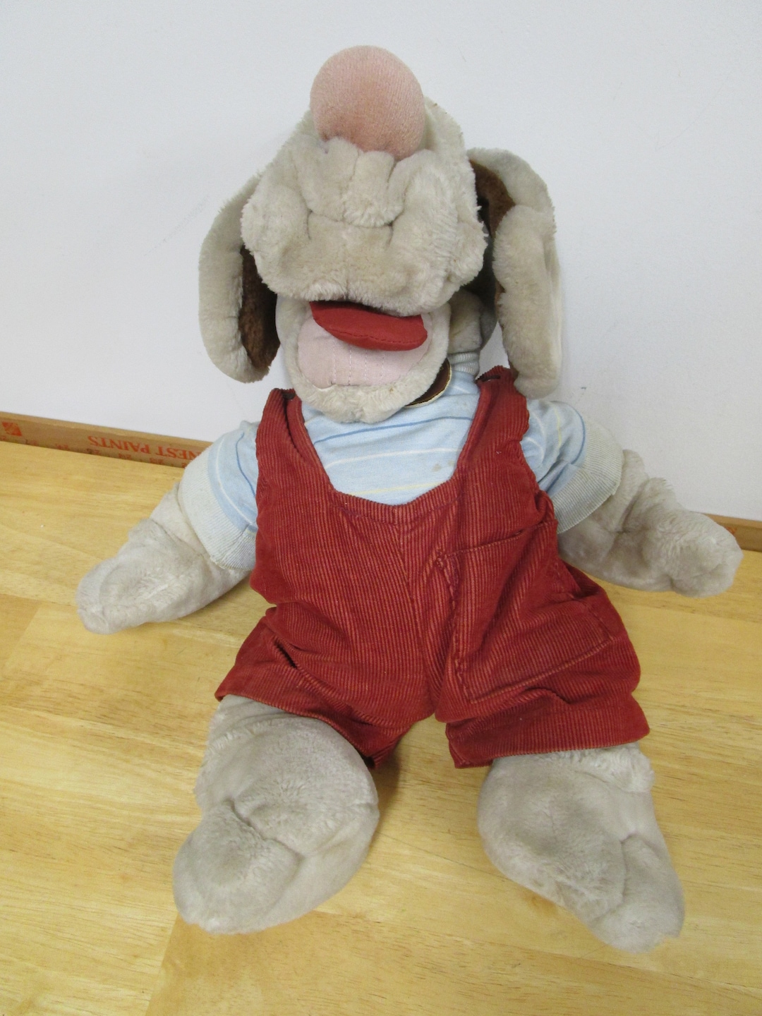 Ganz Bros Wrinkles Plush Dog Hand Puppet Corduroy Overalls Vintage - Etsy