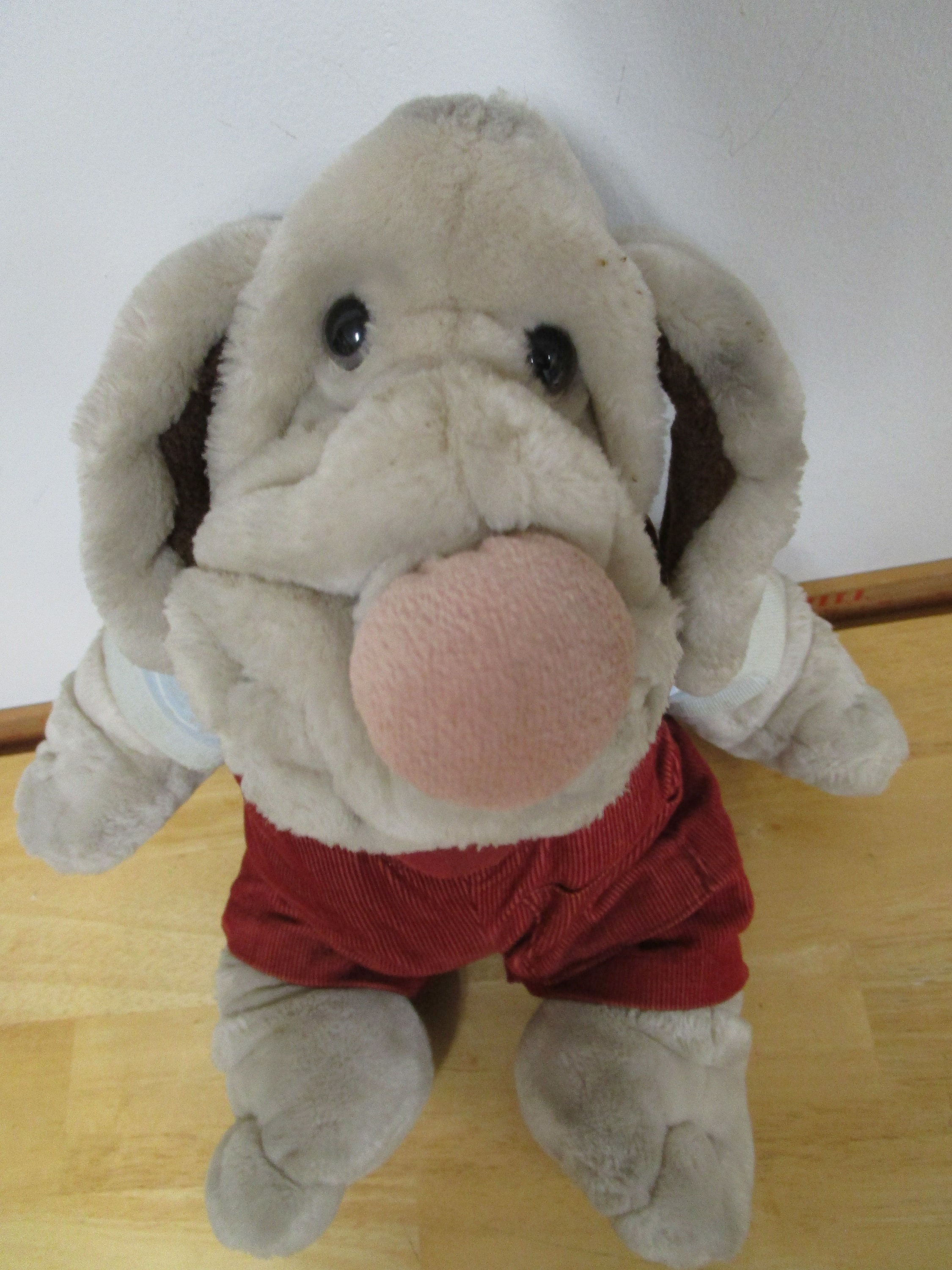 Ganz Bros Wrinkles Plush Dog Hand Puppet Corduroy Overalls Vintage - Etsy