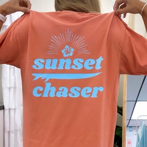 Sunset Chaser Tee | Terracotta Comfort Colors Surfboard Summer T-shirt ...