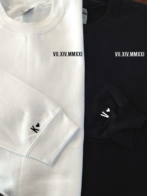 Custom Roman Numeral Date Anniversary Crewneck Sweatshirt for | Etsy