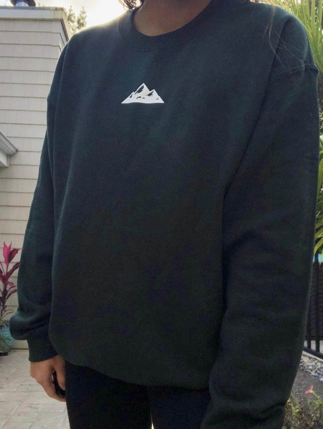 Forest Green Mountains Crewneck Sweatshirt | Etsy