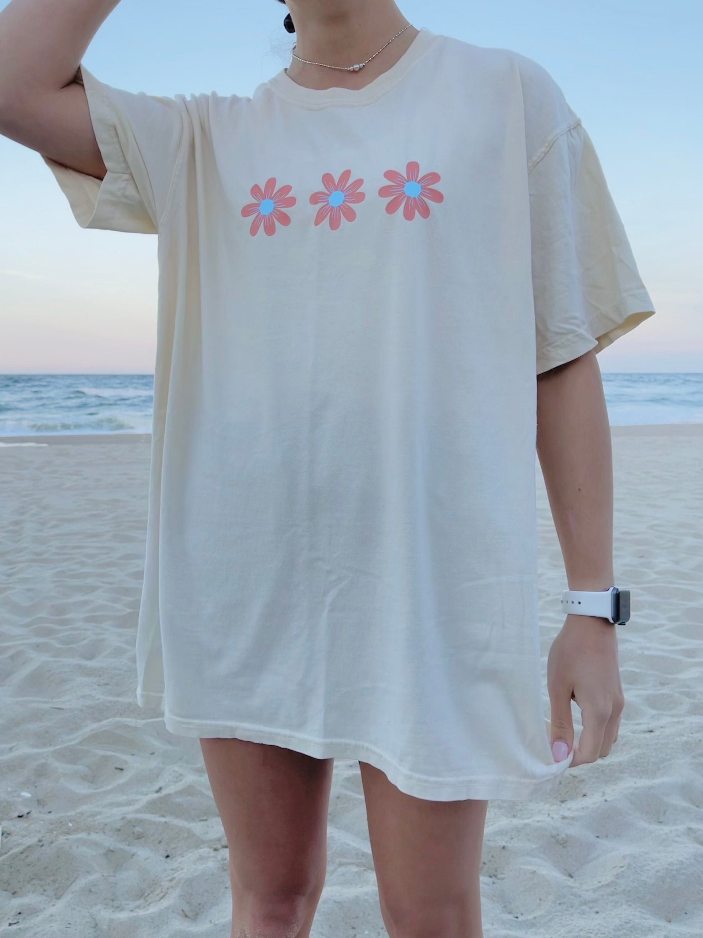 Ivory Daisy Tee Comfort Colors Floral T-shirt | Etsy