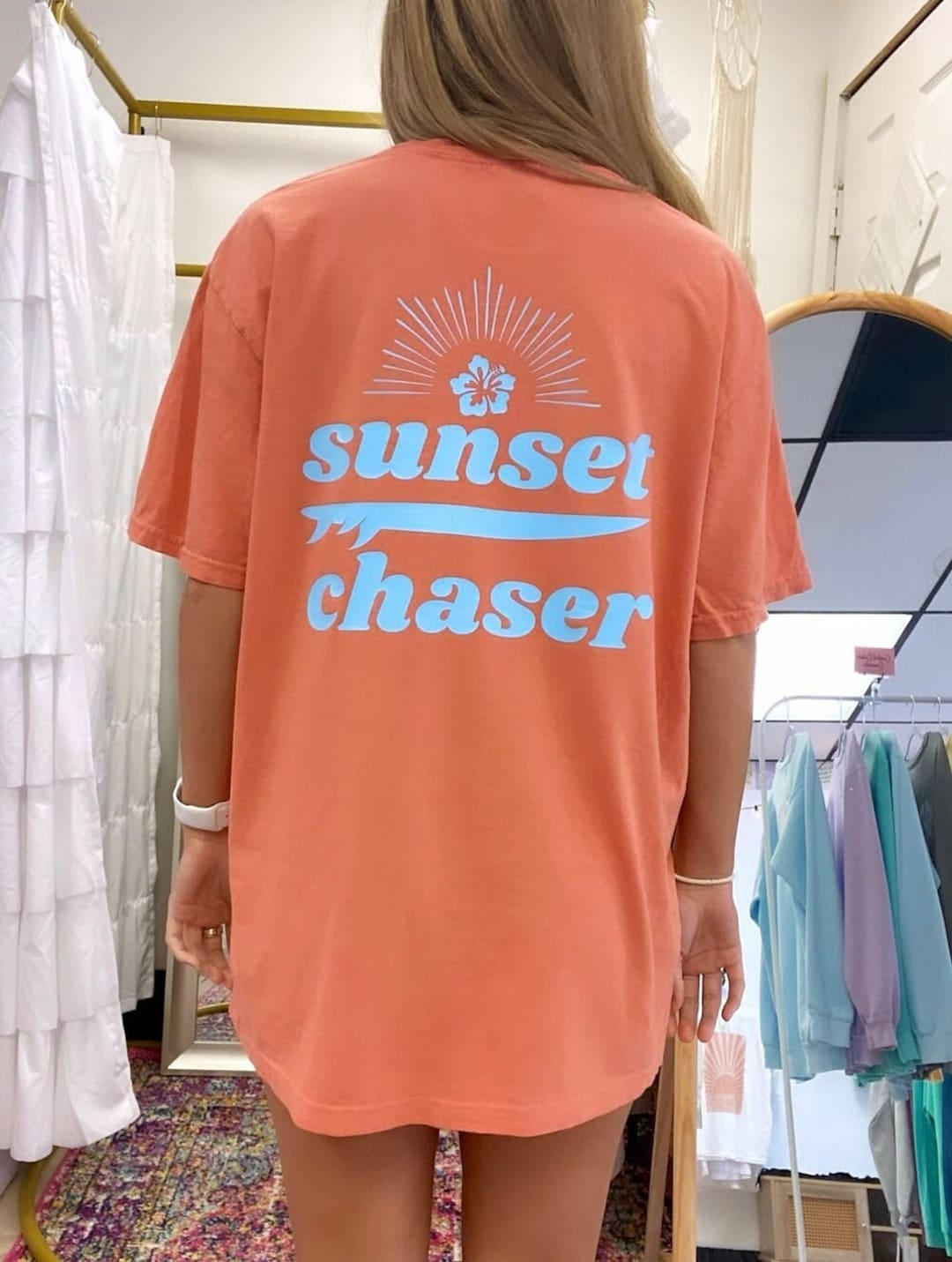 Sunset Chaser Tee | Terracotta Comfort Colors Surfboard Summer T-shirt ...