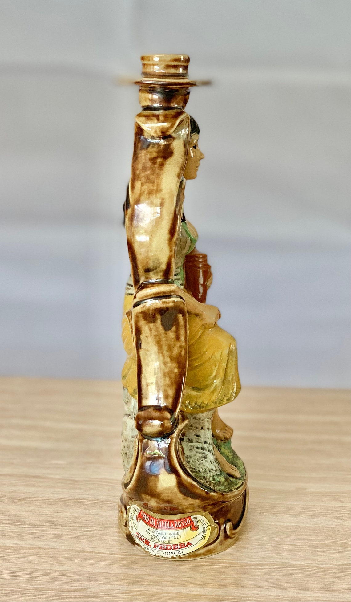 Ceramic Wine Decanter Vino Da Tavola Rosso Ceramic Candle - Etsy Norway