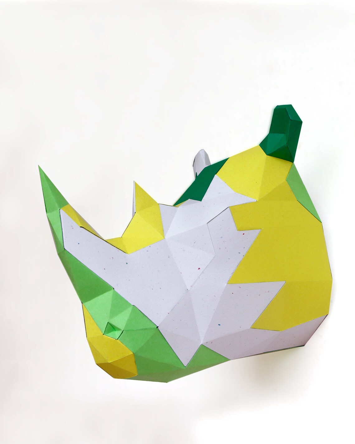 DIY Papercraft Rhino Sculpture pre-cut Papercraft Kit - Etsy