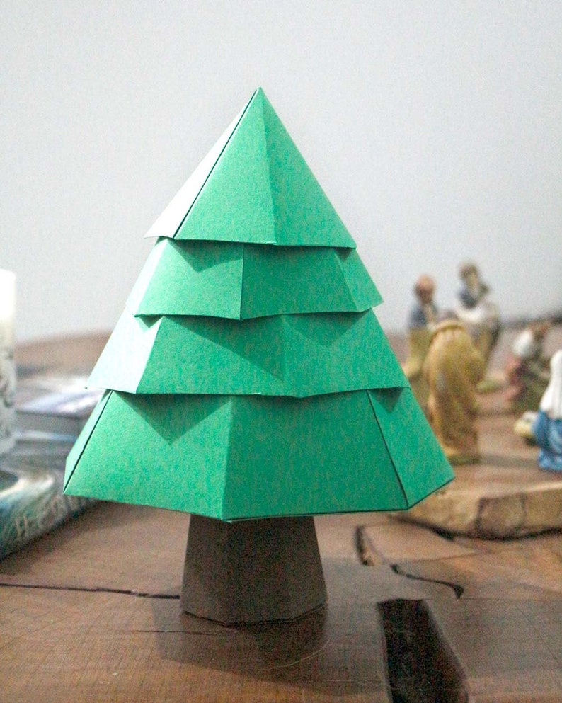 Christmas Papercraft Tree PDF Template - Etsy