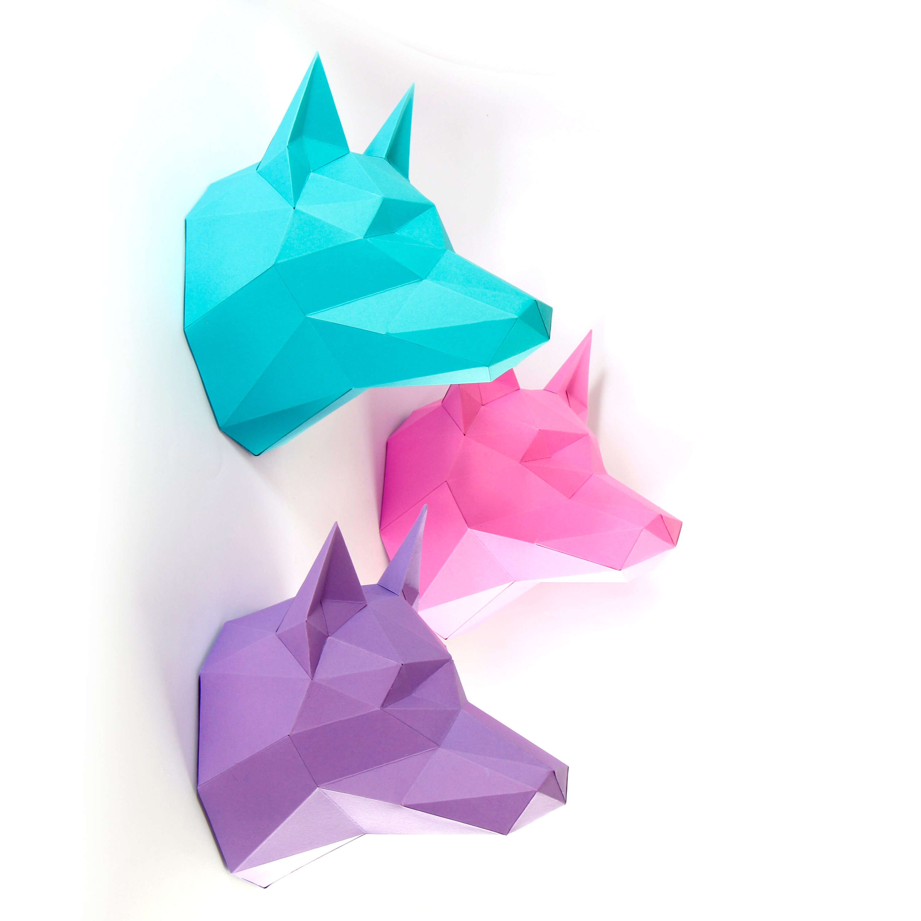 Wolf DIY / 3D Papercraft Template / Wolf Sculpture Template / - Etsy