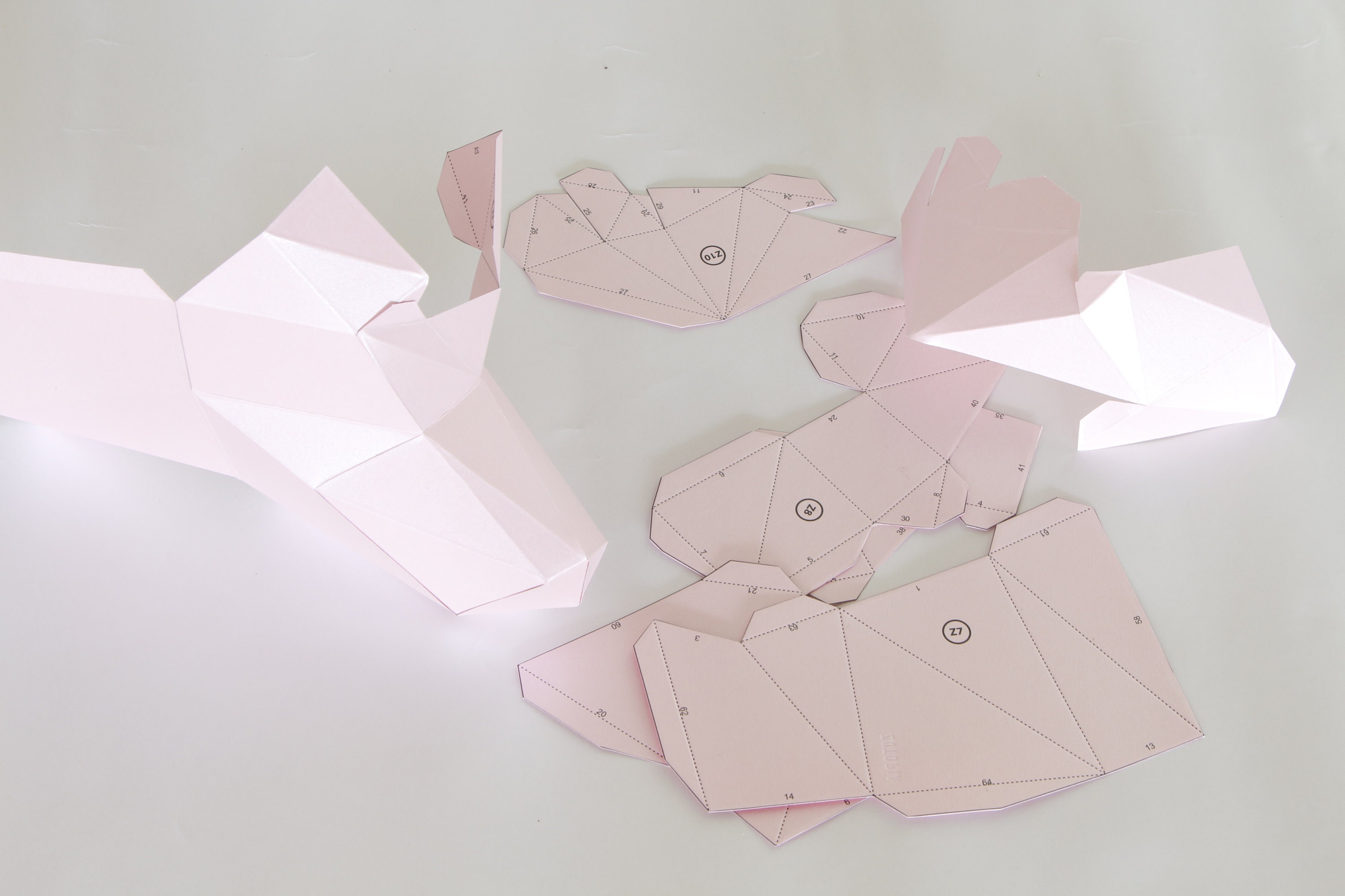 Wolf DIY / 3D Papercraft Template / Wolf Sculpture Template / - Etsy