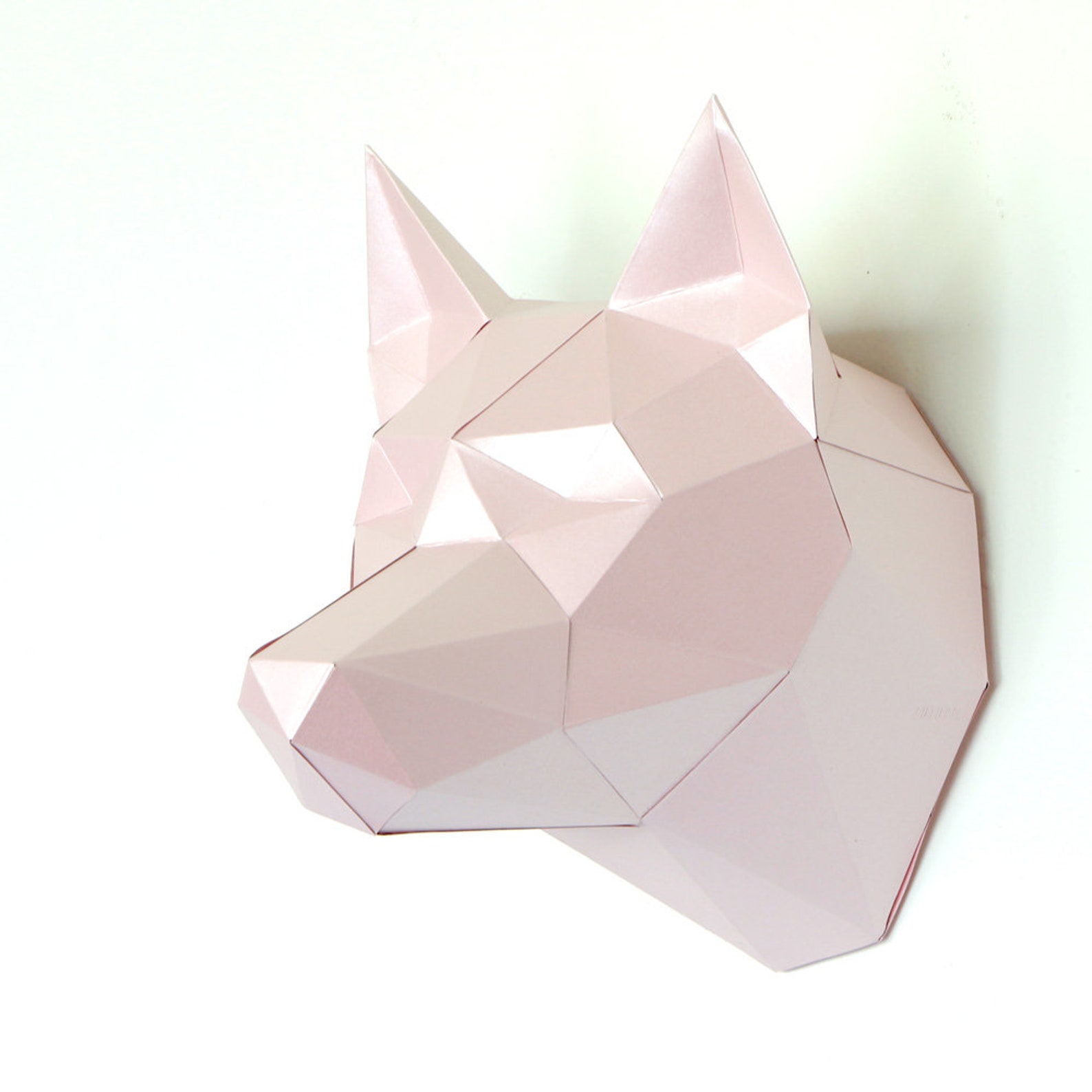 Wolf DIY / 3D Papercraft Template / Wolf Sculpture Template / - Etsy
