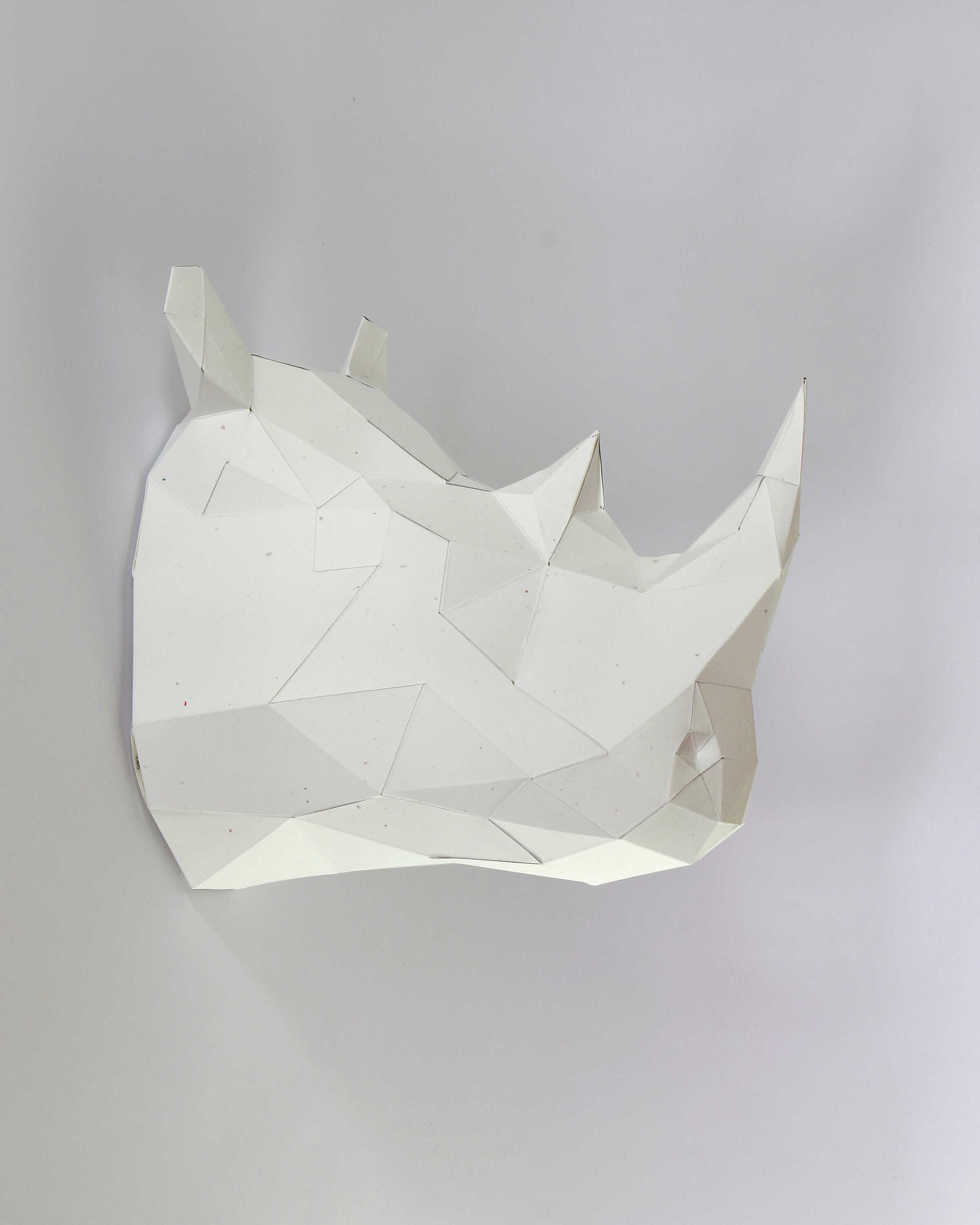 DIY Papercraft Rhino Sculpture pre-cut Papercraft Kit - Etsy