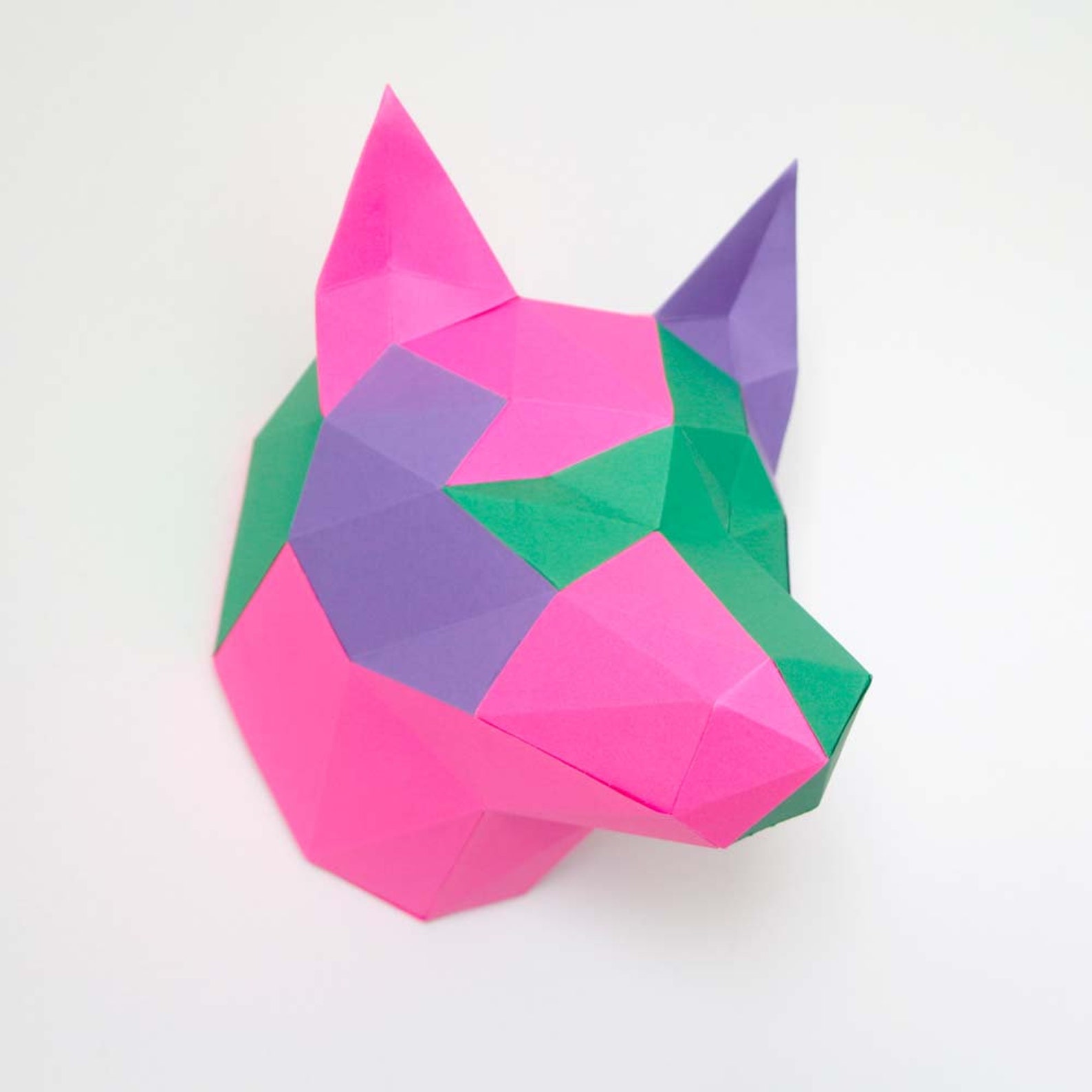Wolf DIY / 3D Papercraft Template / Wolf Sculpture Template / - Etsy
