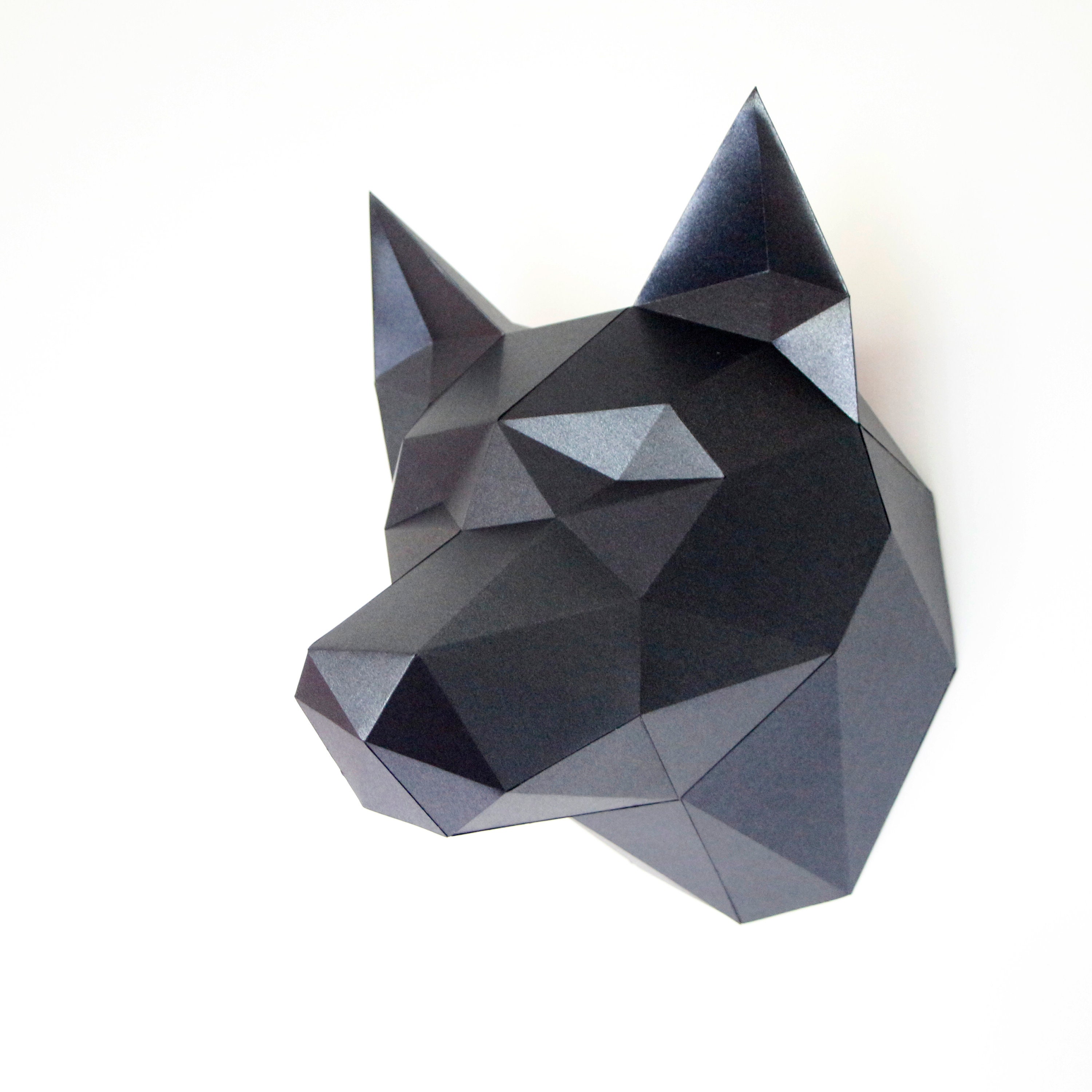 Wolf DIY / 3D Papercraft Template / Wolf Sculpture Template / - Etsy