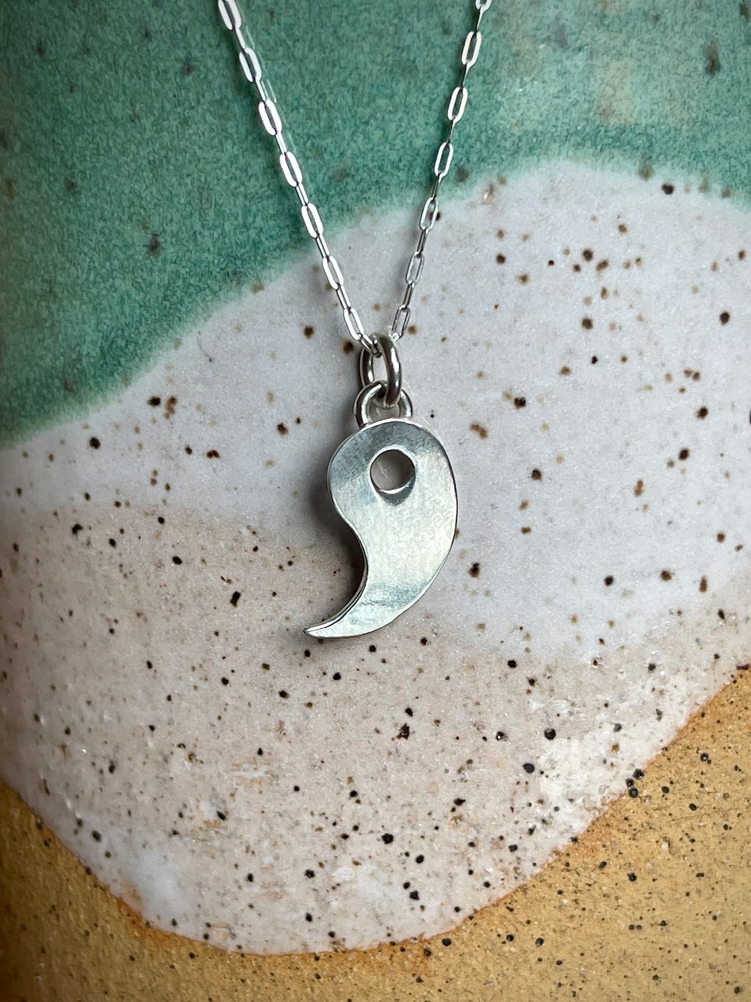 Half Yin Yang Necklace - Etsy
