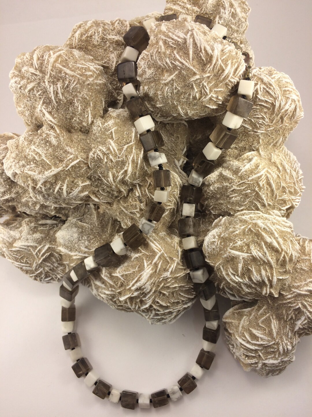 Square Bead Necklace - Etsy