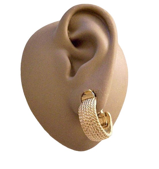 Monet Twisted Rope Hoops Clip on Earrings Gold Tone Vintage - Etsy