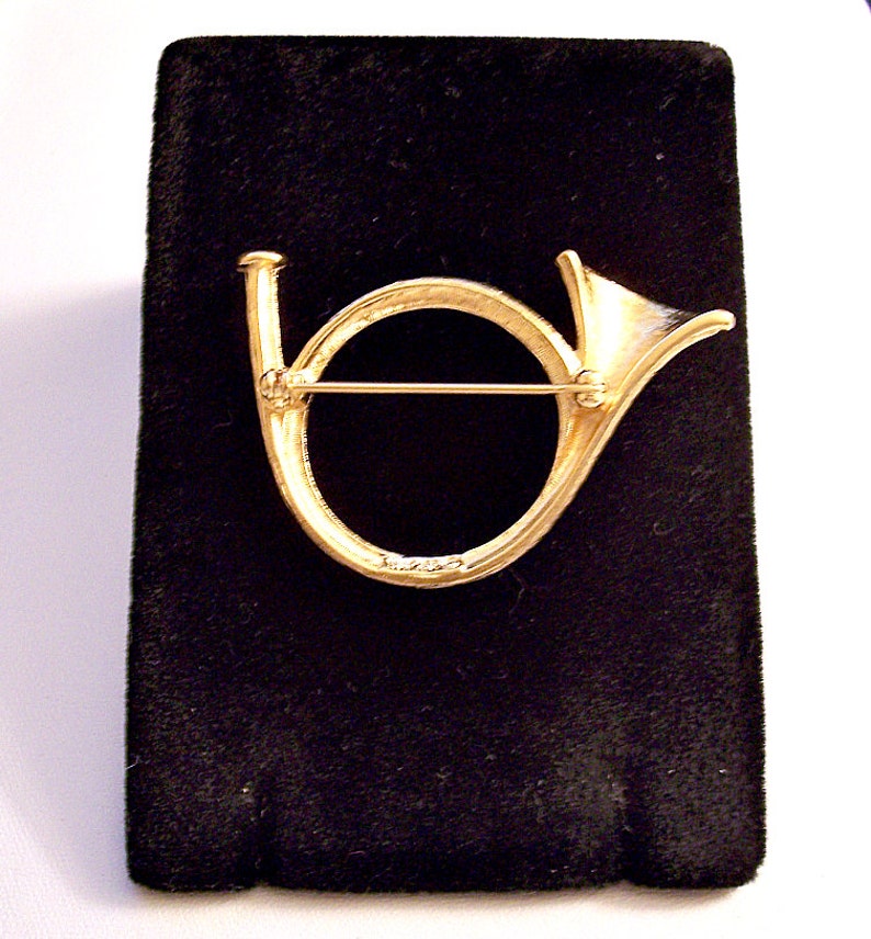 Napier French Horn Musical Instrument Pin Brooch Gold Tone - Etsy