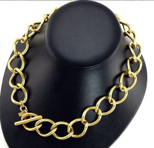 Monet Toggle Bar Necklace Choker Gold or Silver Plated Vintage - Etsy