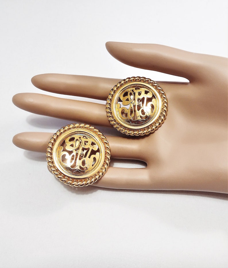 Premier Designs Filigree Script Discs Clip on Earrings Gold - Etsy