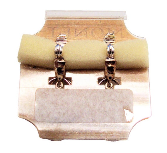 Monet Double Loop Hoops Clip On Earrings Rose Gold To… - Gem