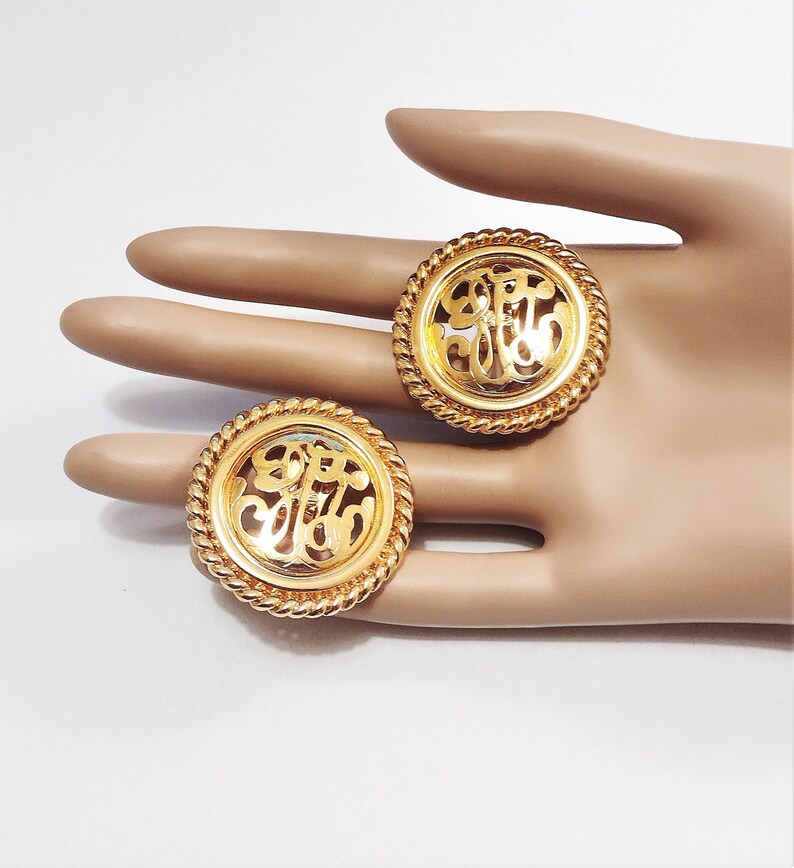 Premier Designs Filigree Script Discs Clip on Earrings Gold - Etsy