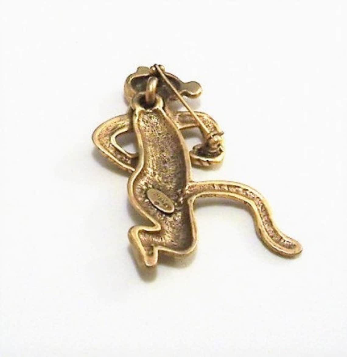 Tigger Tiger Disney Pin Brooch Gold Tone Vintage Long Striped Dancing ...