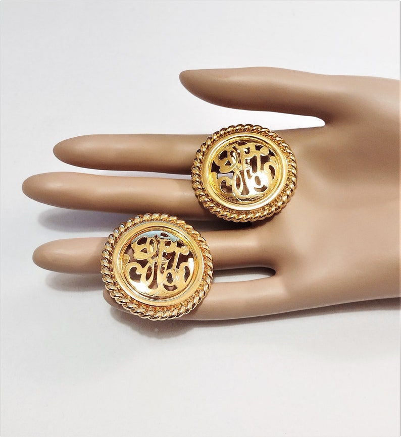 Premier Designs Filigree Script Discs Clip on Earrings Gold - Etsy