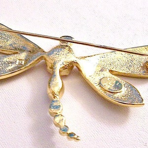 Avon Pink Crystal Dragonfly Bug KJL Pin Brooch Gold Vintage - Etsy