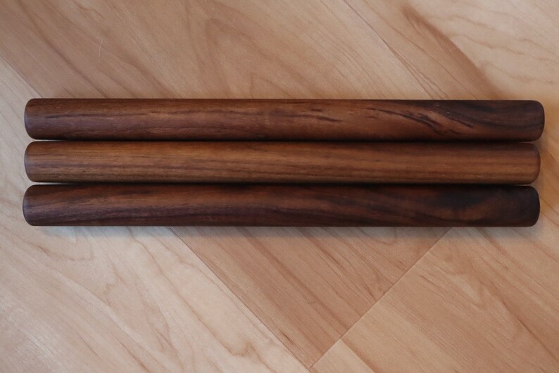 1" X 12" Straight Wood Rolling Pin - Maple, Cherry, Jatoba, Padauk ...