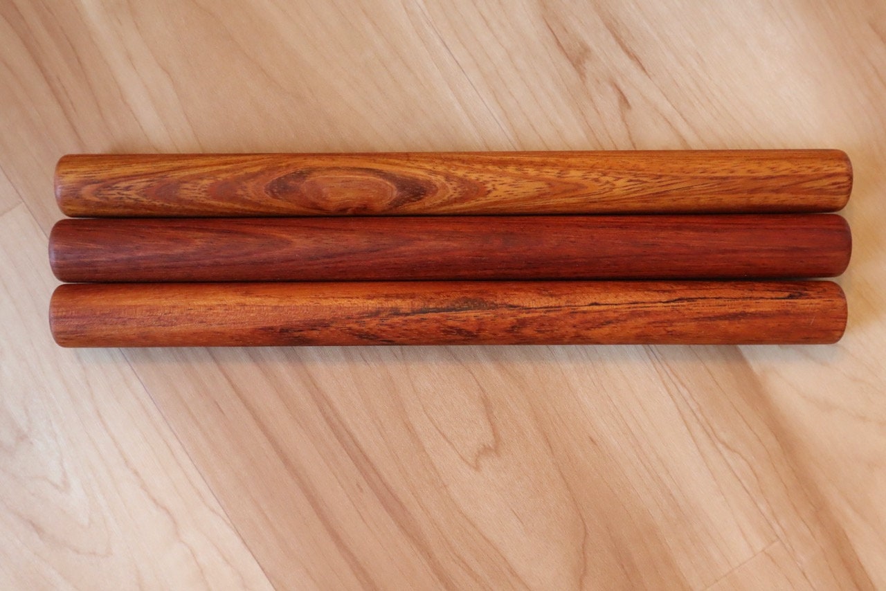 1" X 12" Straight Wood Rolling Pin - Maple, Cherry, Jatoba, Padauk ...
