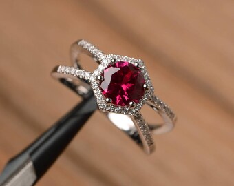 Red Ruby Ring - Etsy