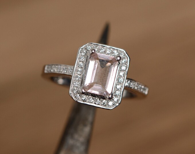 Simple Rose Quartz Wedding Ring Oval Cut Pink Stone Minimalist - Etsy