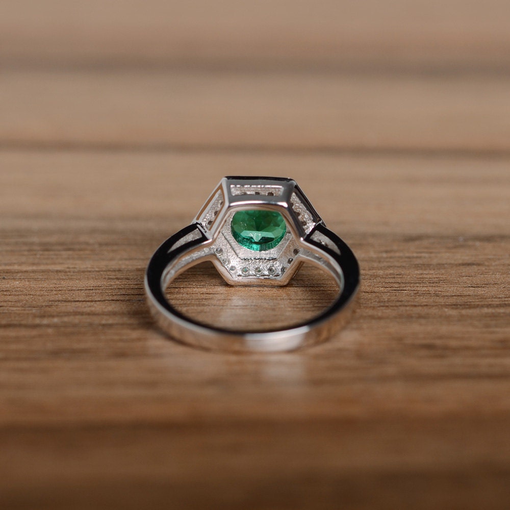 Emerald Ring Engagement Ring Promise Ring Birthstone Ring | Etsy