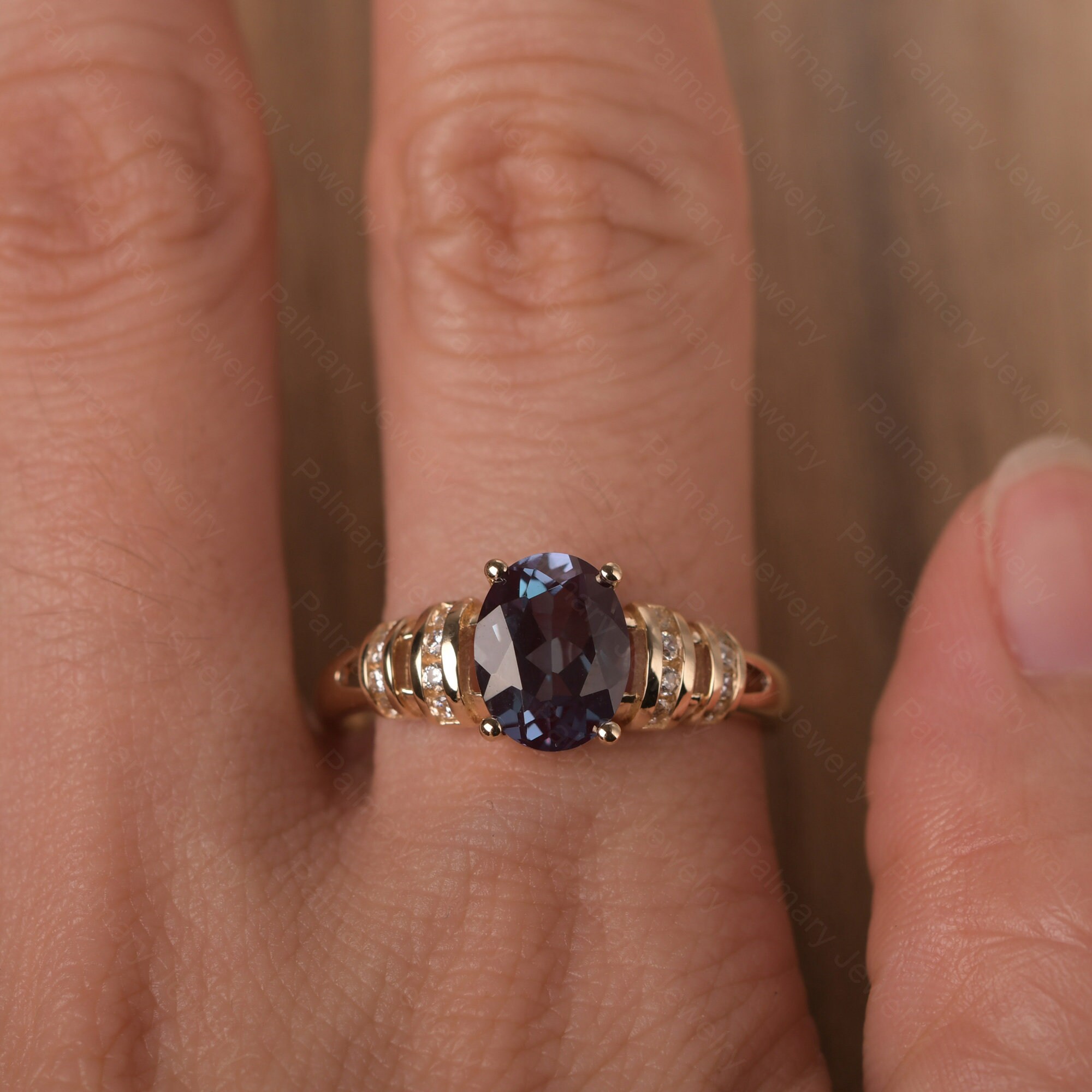 Alexandrite Ring Wedding Ring June Birthstone Ring Oval Cut - Etsy