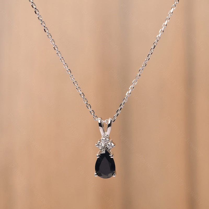 Black Spinel Pendant - Etsy