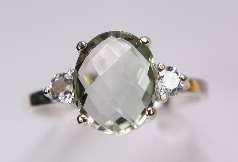 Prasiolite Ring Green Amethyst Ring Green Quartz Ring | Etsy