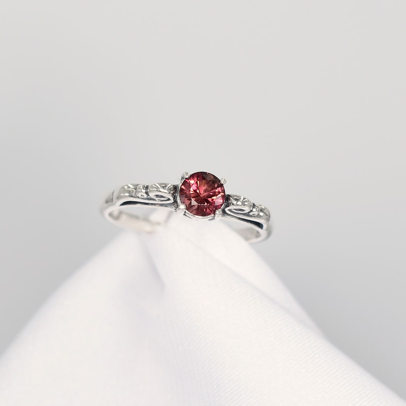 Pink Gemstone Ring - Etsy