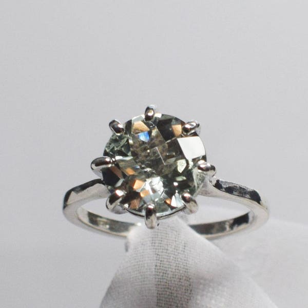 Prasiolite Ring - Etsy