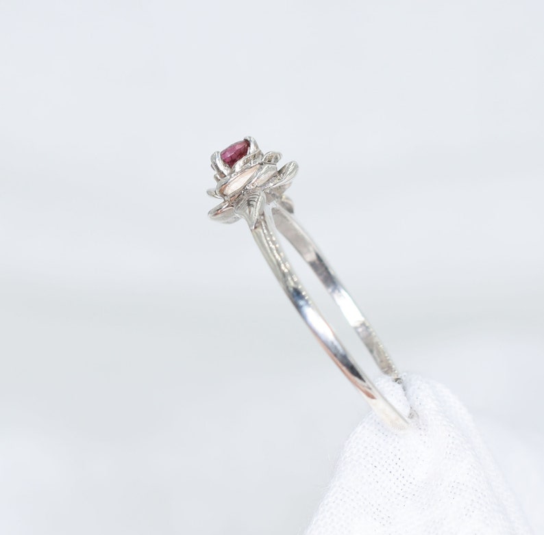 Pink Tourmaline Rose Ring Genuine Gemstone 3mm Tourmaline - Etsy